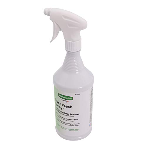 SimpleAir SC-3200 Duct Fresh Spray Air Freshener, Cleaner, Deodorizer Professional HVAC Home & Automotive Odor Remover, 32 Fl Oz (Pack of 1), Clear