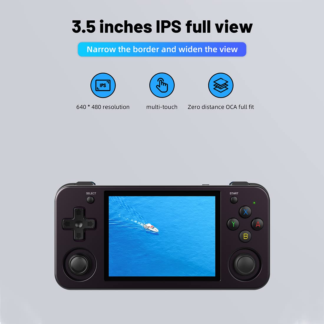 FUNDE RG353M Handheld Game Console Retro Arcade with Built-in 15000 Games, 3.5 Inch IPS Screen Compatible with Linux/Android11 Portable Video Game Console, 16G+64G, 3200mAh