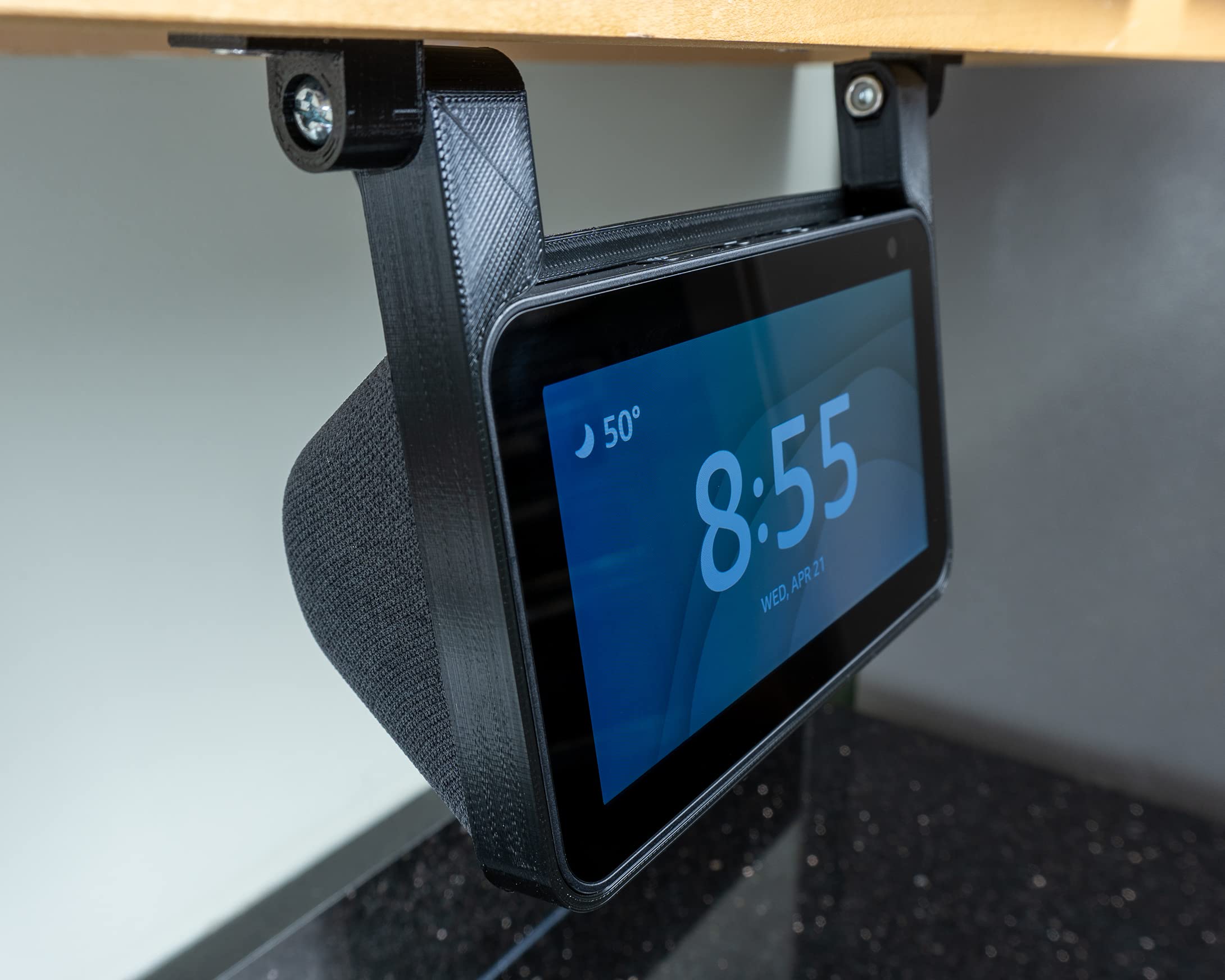Echo Show 5 Under Cabinet Kitchen Mount Bracket for Amazon Alexa Devices | 1st and 2nd Gen Compatible | All Hardware Included (Black) | NOT Compatible with Echo Show 8