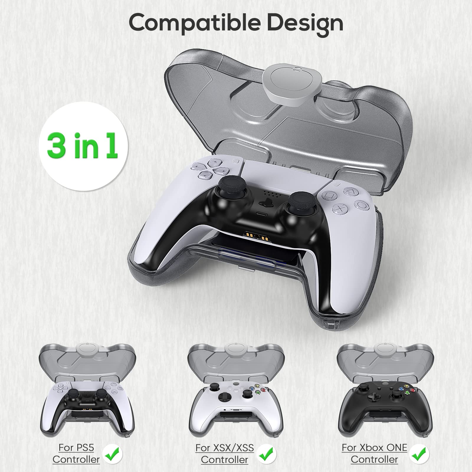 FYOUNG Protective Case for Xbox Series X/S/Xbox one/PS5 Controller, Game Controller Organizer Dust-Resistant, Anti-Scratch, Shock-Proof Protection Storage Box for Xbox Core/ Xbox One/PS5 Controller