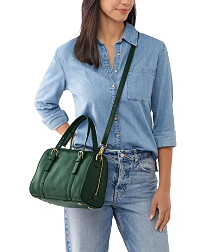 Fossil Women's Carlie Leather Satchel Purse Handbag
