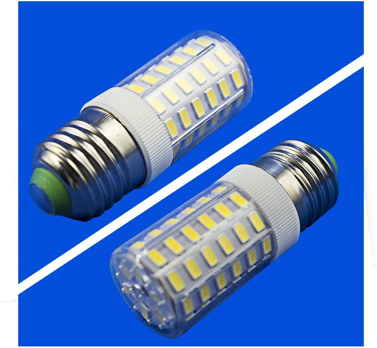 E26/26mm Big Medium Base Screw LED Refrigerator Light Bulb Appliance Bulb 7W (60W-70W Equivalent) Non-dimmable Cool White 6500K 1000 Lumen AC100V-265V Floor Lighting Decorative Corn Lamp Pack of 1
