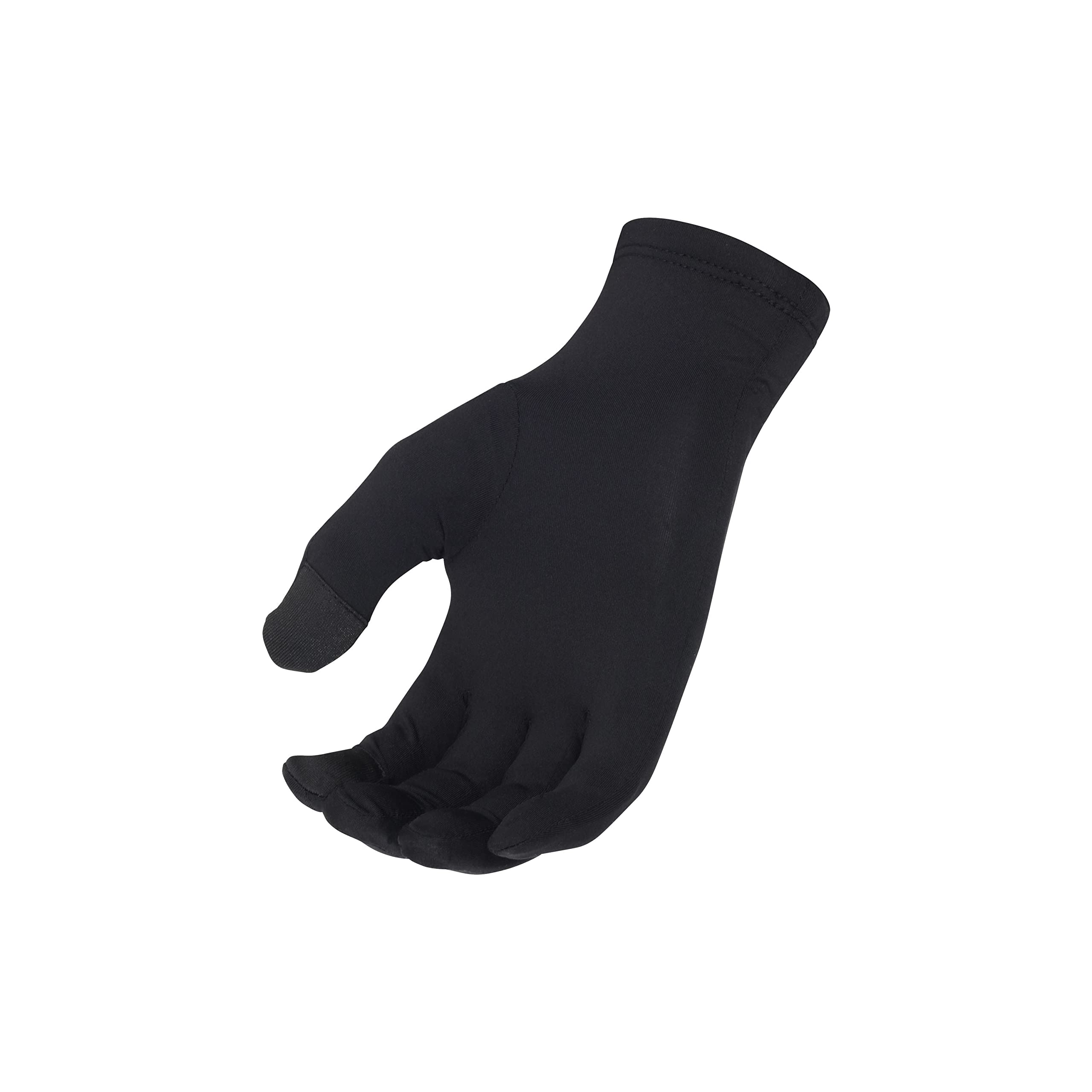 Eddie Bauer Women Performance Cold Weather Velvet Glove Liners, Winter Gloves for Women Black, X-Large