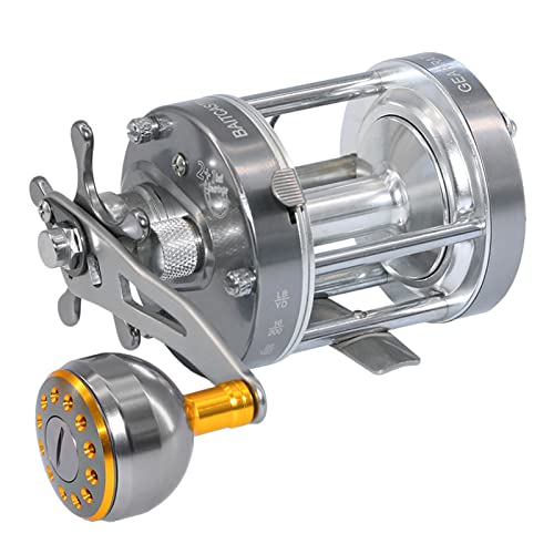 Fishing Gear 60#多色金属双刹车鼓轮/雷强轮/船钓轮威海