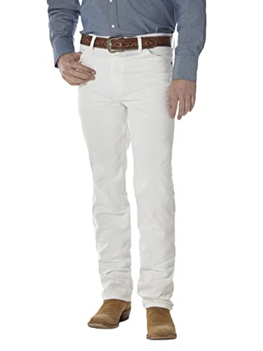 Wrangler mens 0936 Cowboy Cut Slim Fit jeans, White, 34W x 30L US