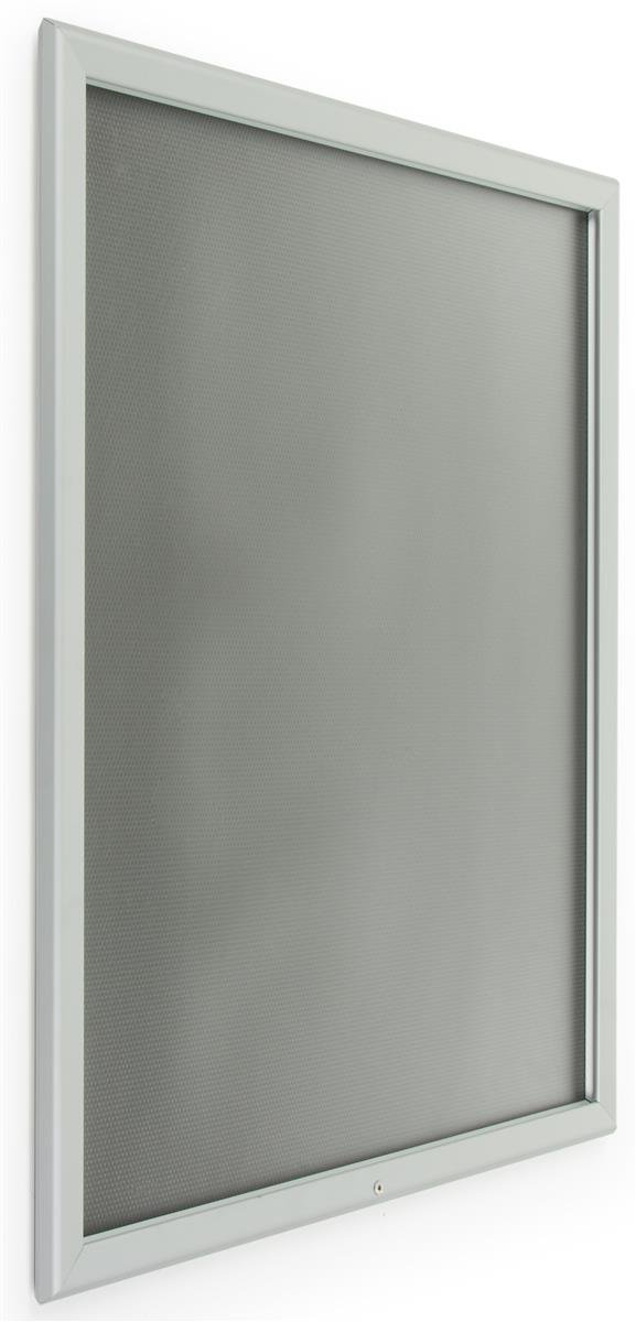 Displays2go Snap Poster Frame for 22"x28" Posters or Advertisements, Lockable, Lens Included, Silver Aluminum