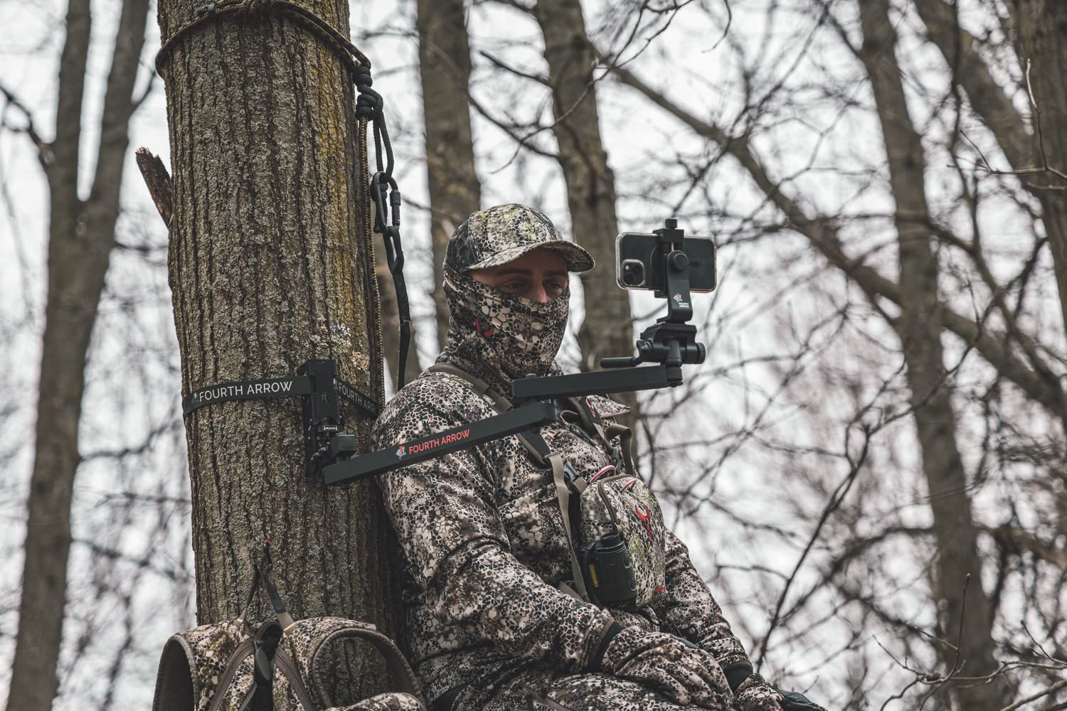 Fourth Arrow Camera Mounting Arm for Filming Hunts - Fourth Arrow Baton Beginner Arm With Video Head for Small Cameras & Cell Phones, Lightweight Durable & Versatile, Easy to Use, Wide Range of Motion