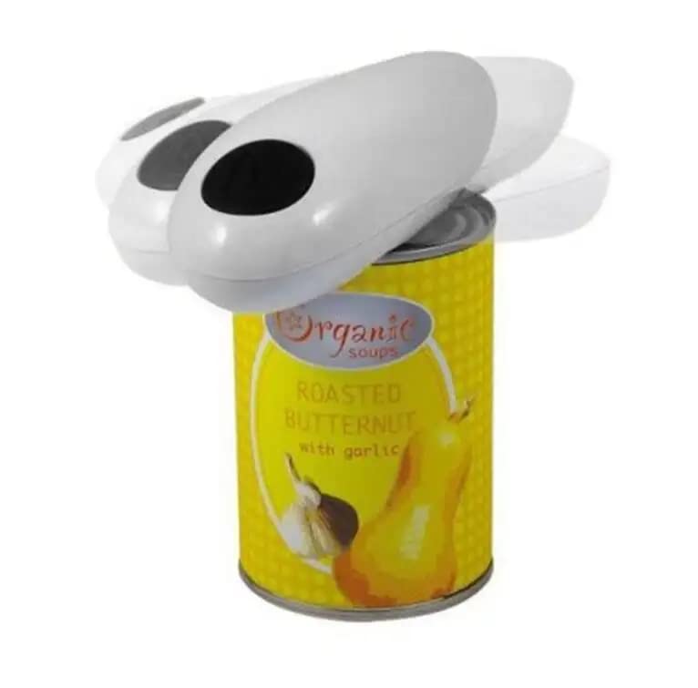 Electric Can Opener + FREE Bonus Gripmate Jar Opener included, Automatic, Smooth Edge, Home Kitchen Gadgets Tool, One Touch Can Opener for Kitchen, Two AA batteries required (not included)