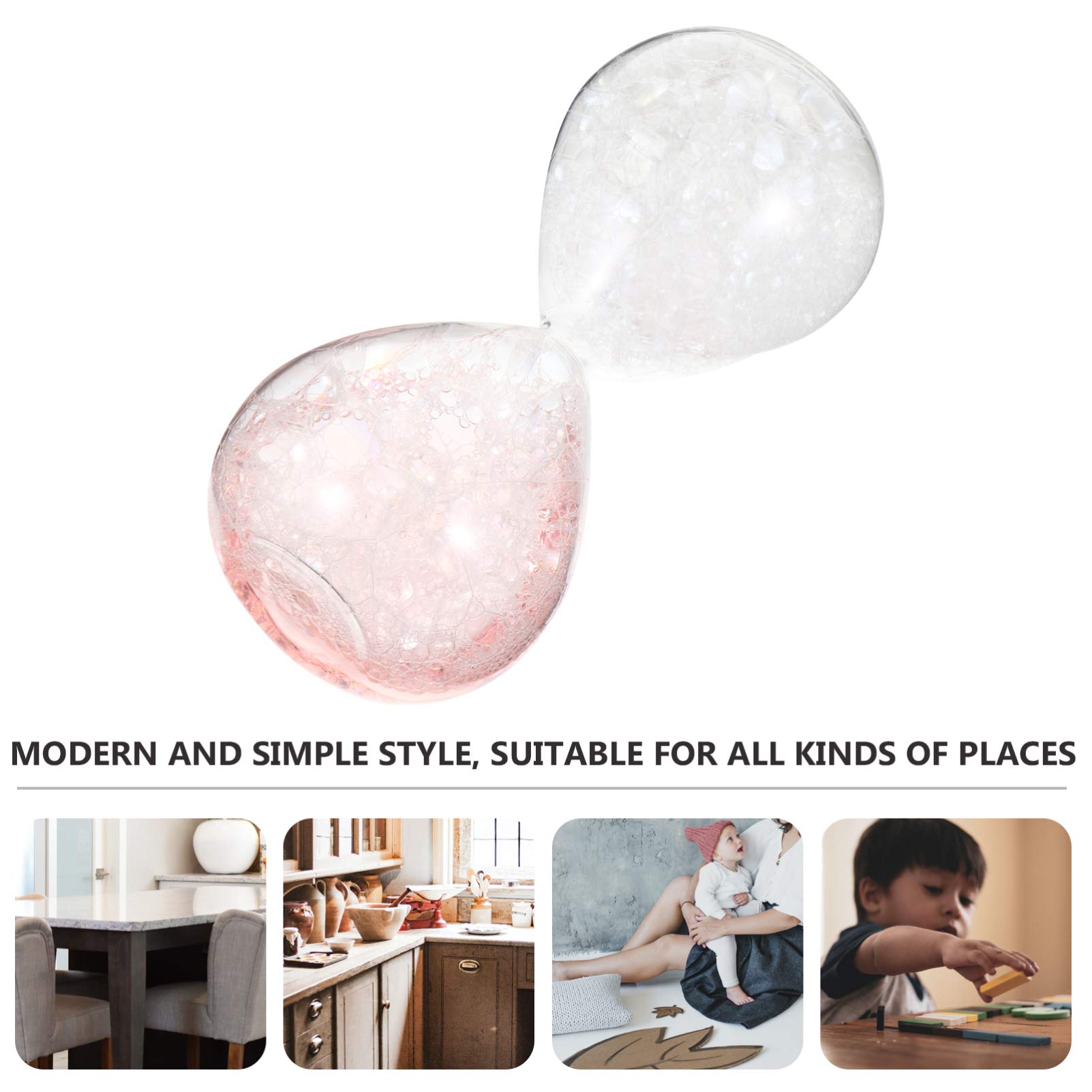Glass Hourglass Timer Liquid Hourglass Liquid Motion Timer Hourglass Bubble Singing Hourglass Home Decorations Birthday Gifts (Pink) Water Wiggler