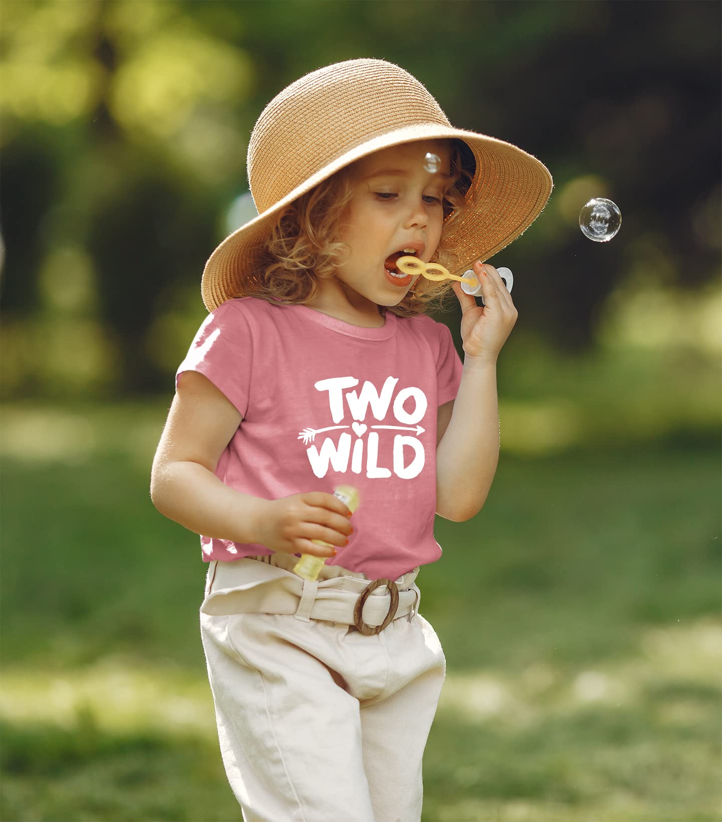 Two Wild 2nd Birthday Outfit Girl Shirt for 2 Year Old Toddler Second Cute Tshirt (3 Years, Mauve)