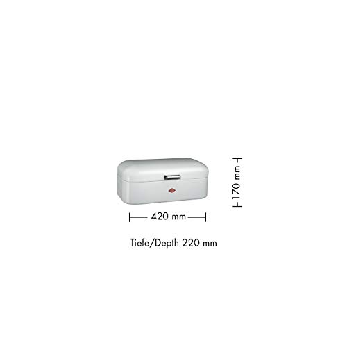 Wesco Grandy β German Designed - Steel bread box for kitchen / storage container, White