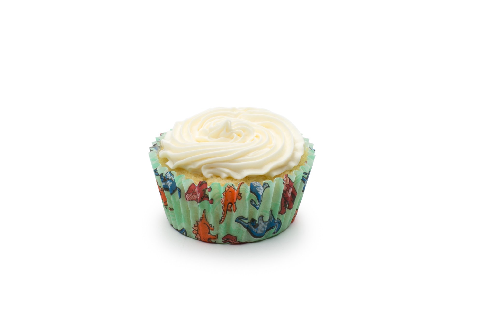 Fox Run Dinosaur Disposable Bake Cups (Pack of 50), 3 x 3 x 1.25 inches, Green