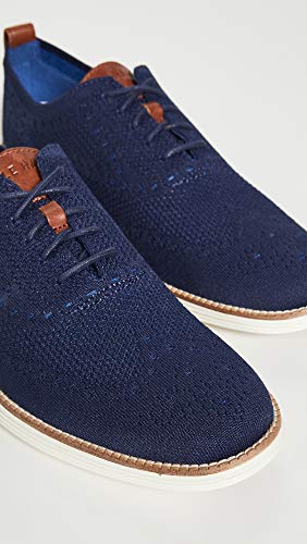 Cole Haan Men's Original Grand Knit Wing TIP II Sneaker, NAVY/IVORY, 9 M US