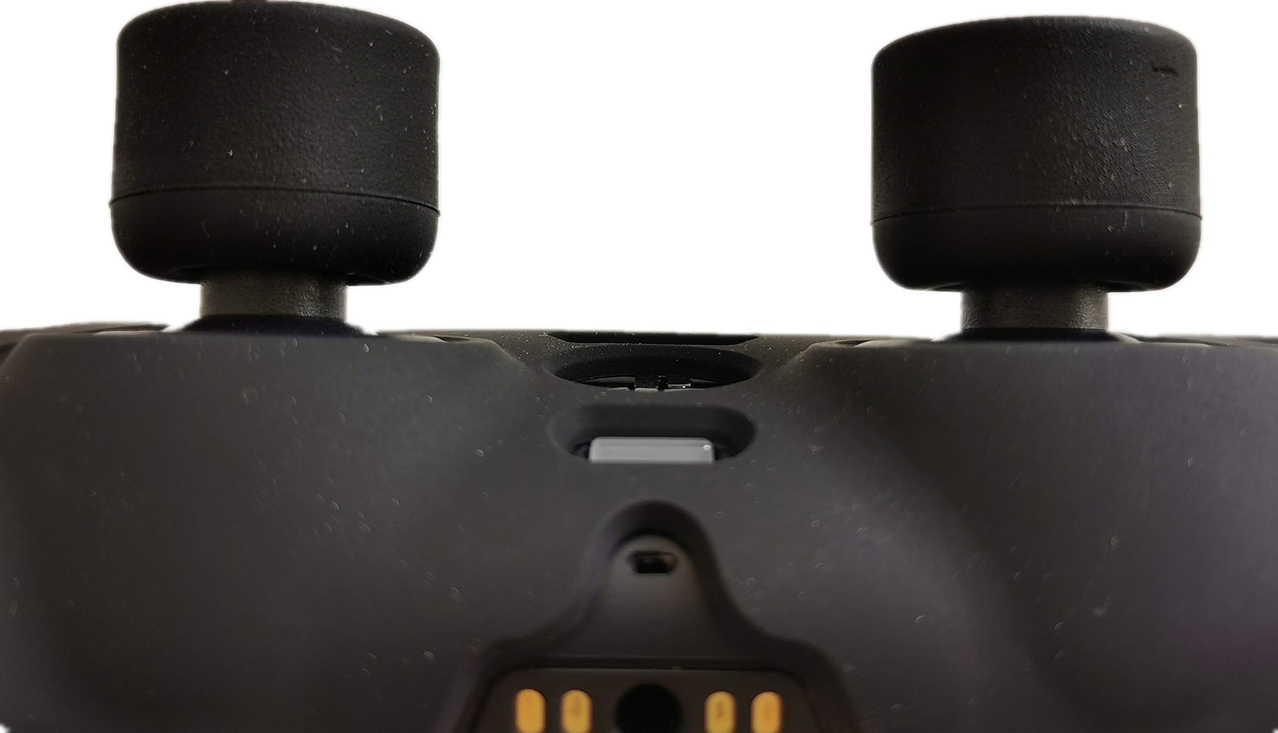 Ealona PS5 Controller Skin - Thickening Silicon Rubber Grip Cover Soft Anti-Slip Protective Case for Playstation 5 Controller - Controller Skin x 2 + Thumb Grips Caps x8 (Black,Red)
