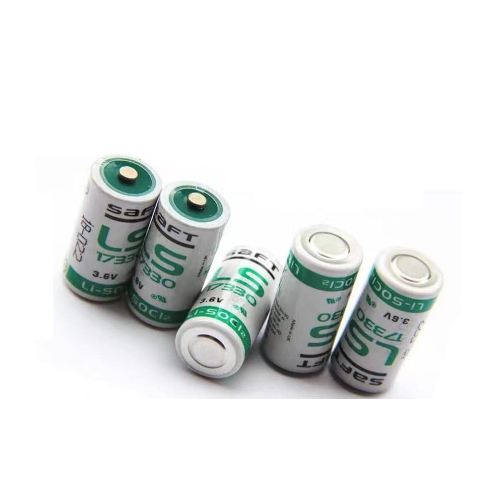 HUHAO (2-Pack) 3.6V 2100mAh 2/3A LS17330 Lithium Thionyl Chloride (Li-SOCl2) Battery Primary LS 17330 2/3 A Size for SAFT Invisible Fencing,Smart Utility Metering, Emergency Backup