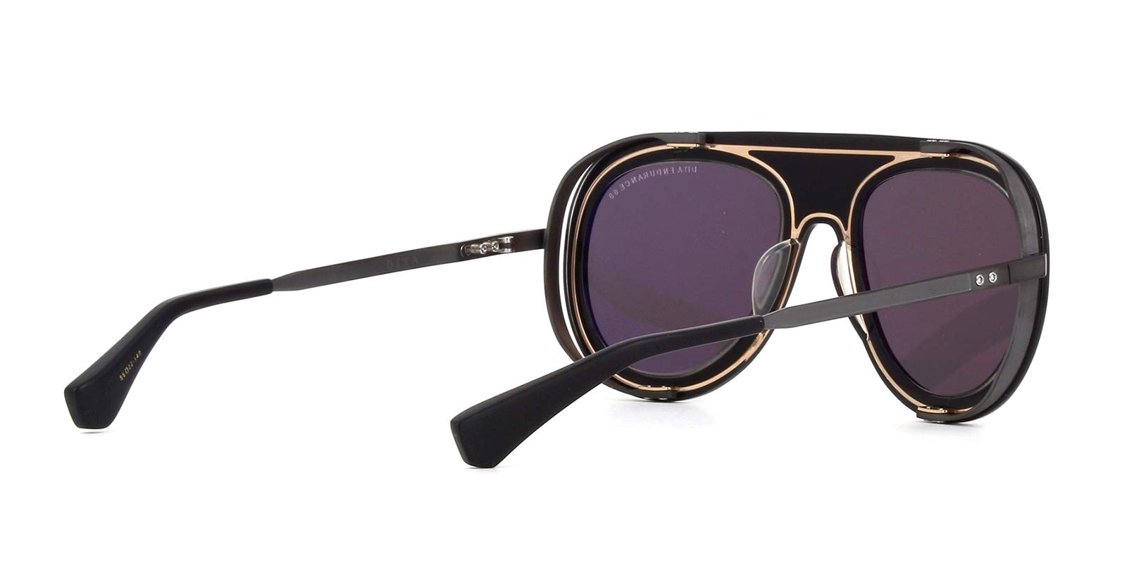 Dita Endurance-88 DTS107-55-02 Matte Black on Crystal Clear with Rose Gold Sunglasses w/Dark Grey with Black Flash Lens