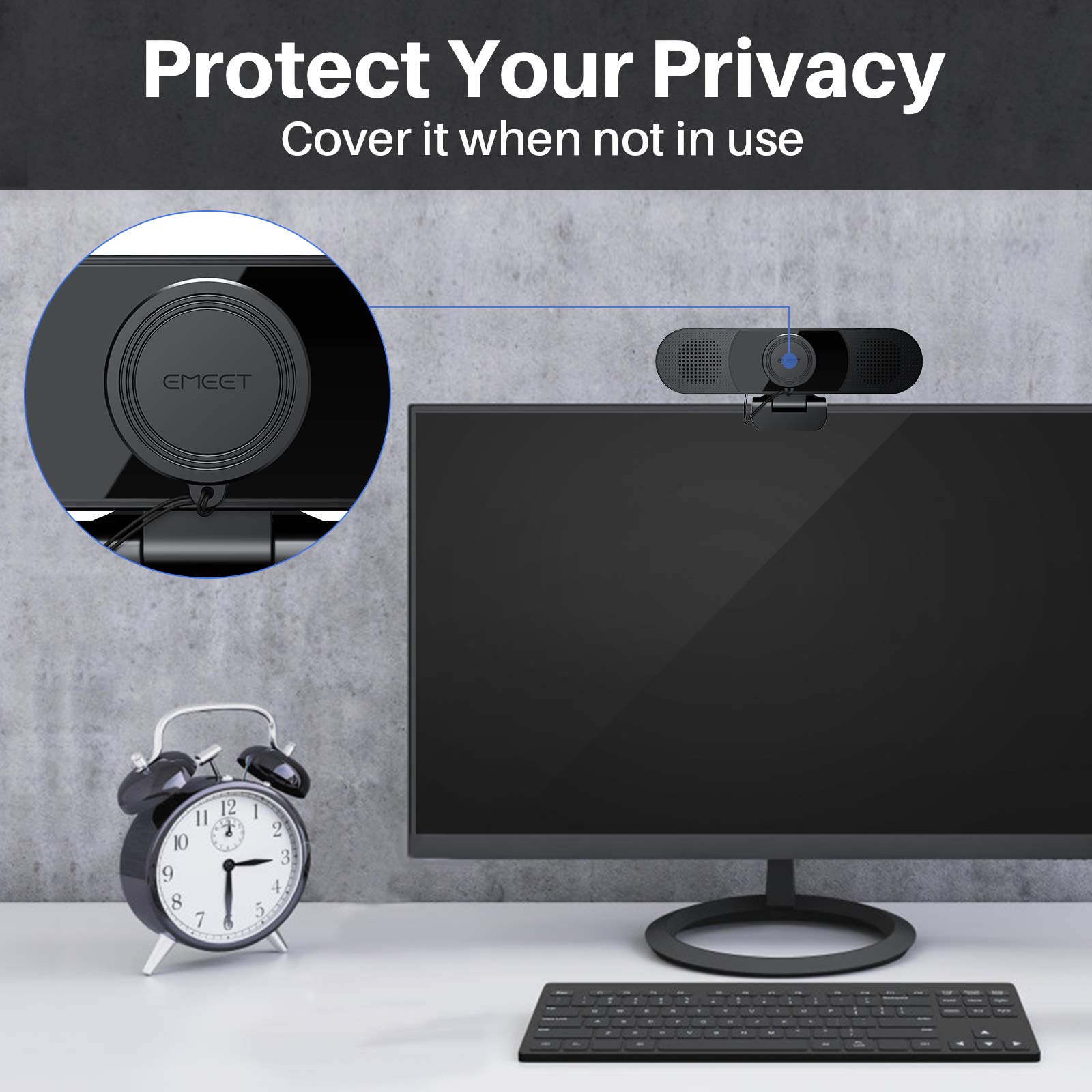EMEET C960Kit Webcam with Tripod 3 in 1 Webcam C980pro