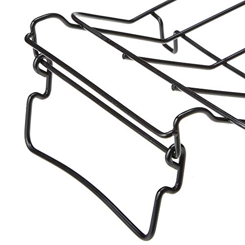 Goodcook Quick Roaster Pan and locking rack, with juice gathering pools for easier, safer, faster basting, 17x12x3 inches, Grey