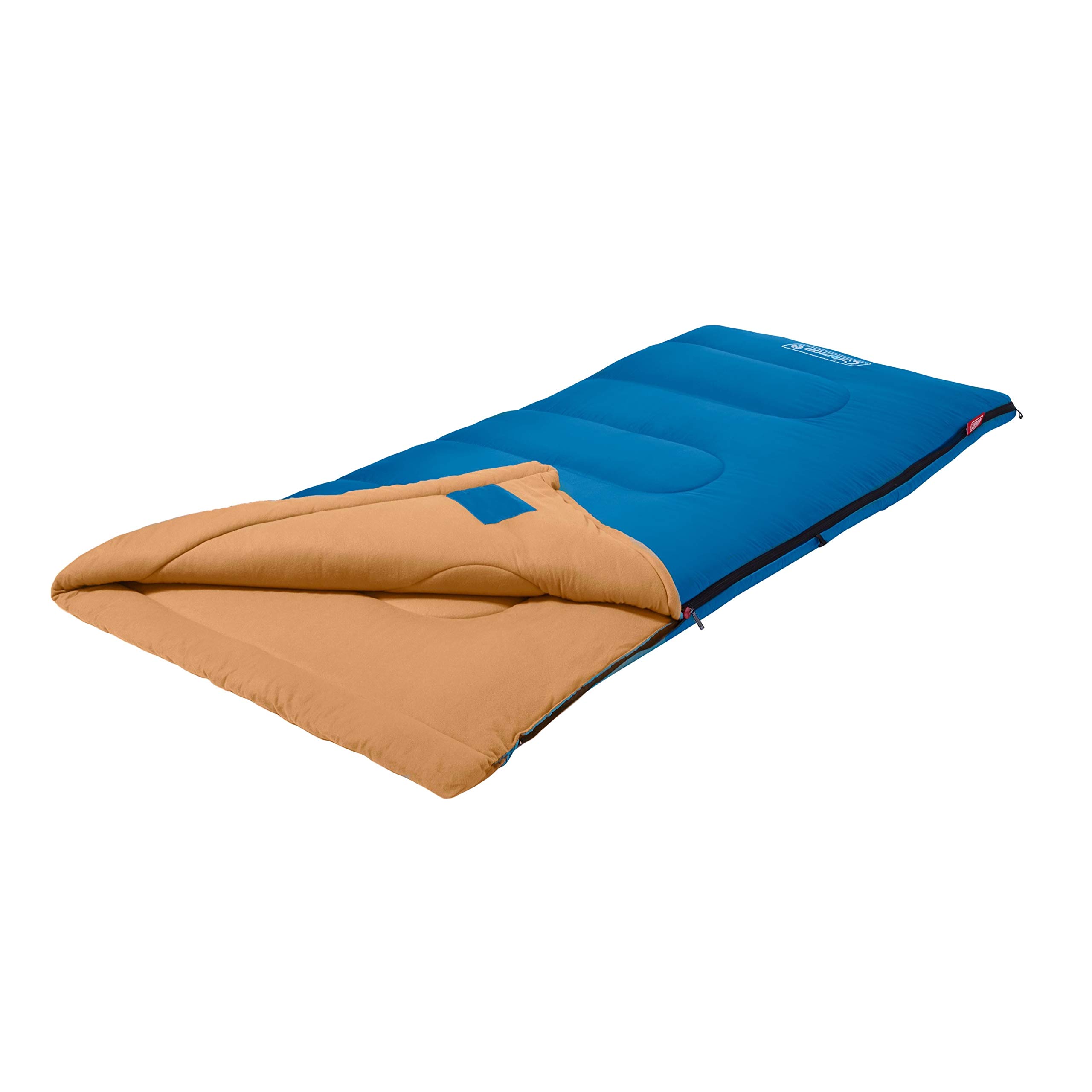 Coleman Brazos Cold-Weather Sleeping Bag, 20°F/30°F Lightweight Camping Sleeping Bag for Adults, No-Snag Zipper with Stuff Sack Included, Machine Washable