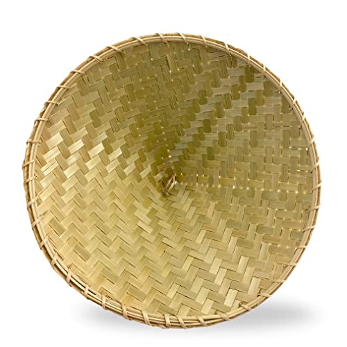 PANWA Traditional Sticky Rice Cooking Steamer Basket Wicker Lid Handcrafted “Universal Fit for all Large” Wing and Round Baskets