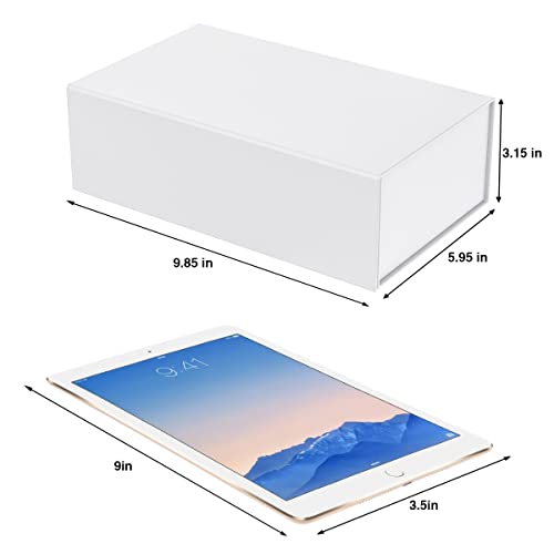 MOZRRO Gift Box with Lids, 9.85 x 5.95 x 3.15 In Magnetic Closure Collapsible Gift Boxes for Gift Packaging, Gift Box for Christmas,Mothers Day,Fathers Day,Graduations,Weddings,Birthdays Gifts