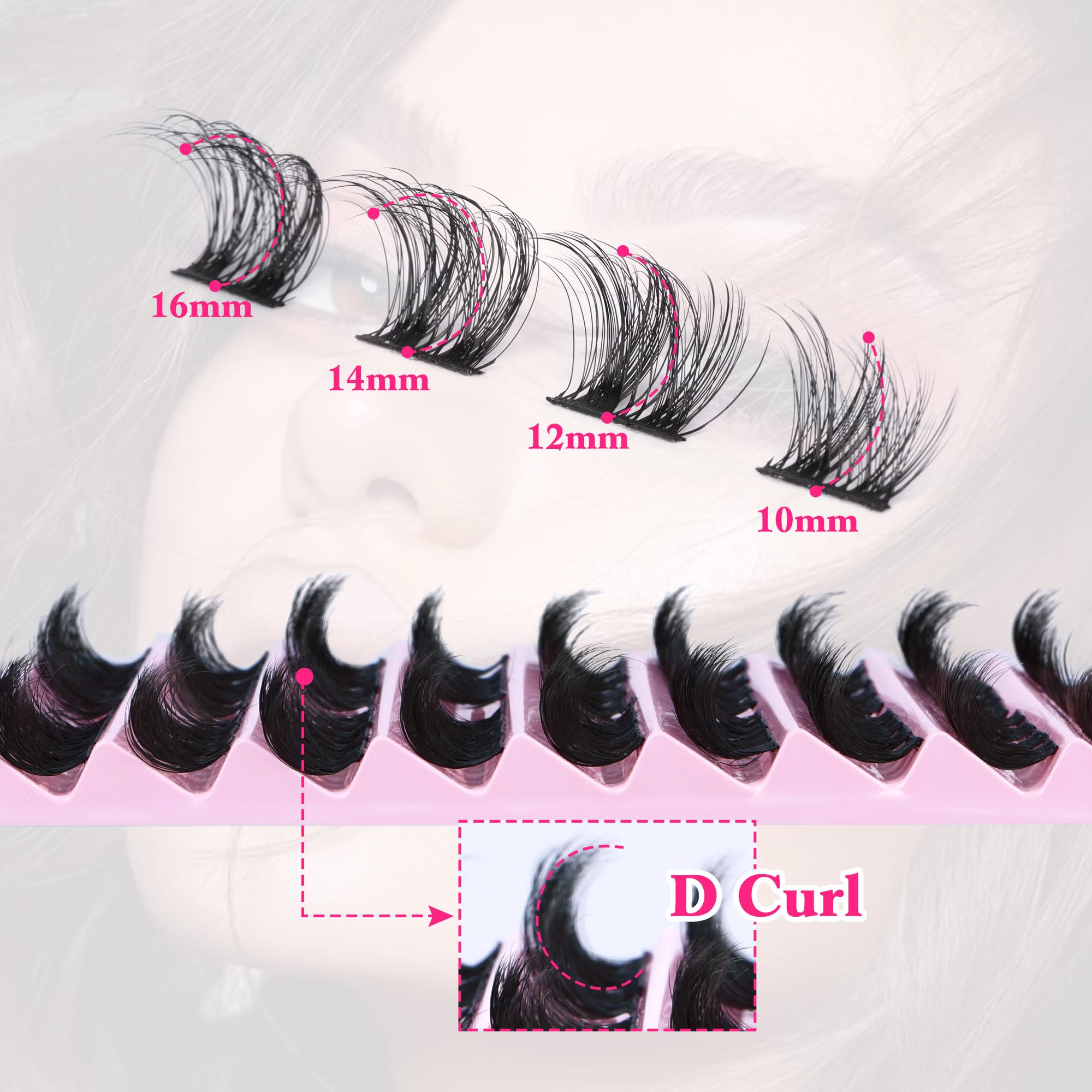 FANXITON False Eyelashes 20MM Faux Mink Thick Fluffy 6D Dramatic Soft 7 Pairs Lashes Cat Eye Multipack
