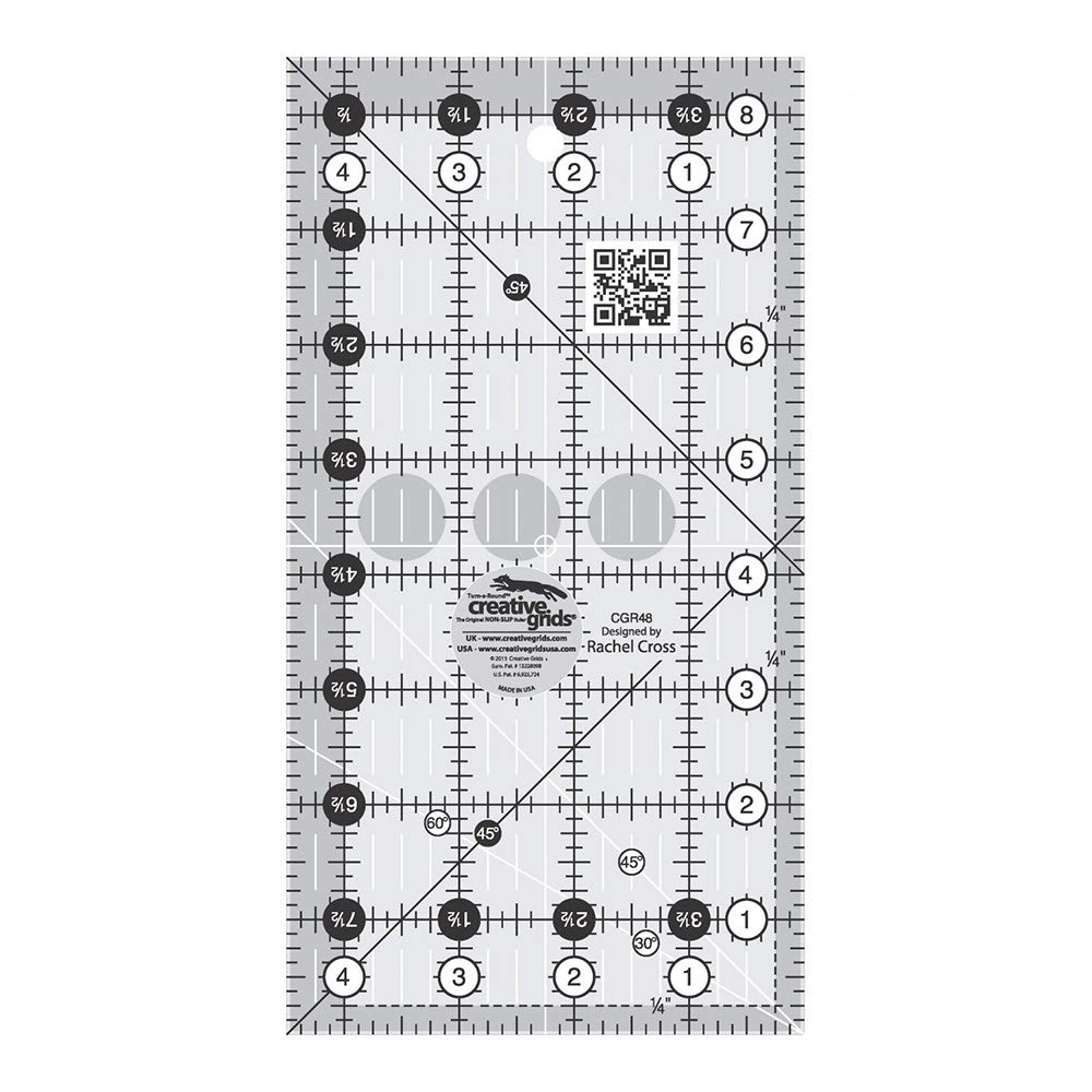 Creative Grids Quilt Ruler 4-1/2in x 8-1/2in - CGR48