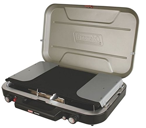 Coleman Even Temp Full Size Aluminum Griddle for Camping Stove, Black, Fits 2000020968