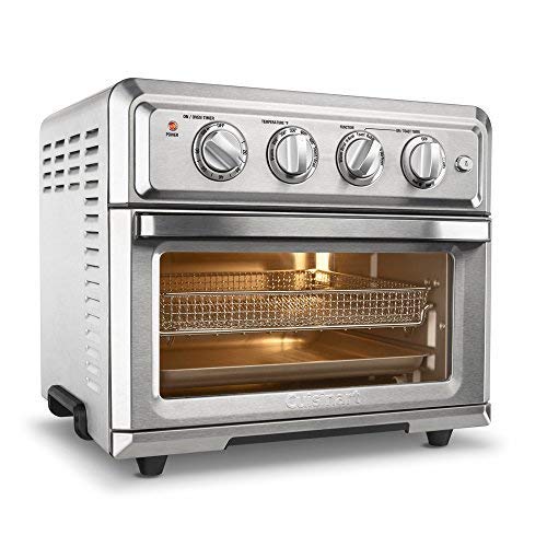 Cuisinart TOA-60 Convection Toaster Oven Air Fryer with Cookbook, Oven Mitt, and Flipper Tongs Bundle