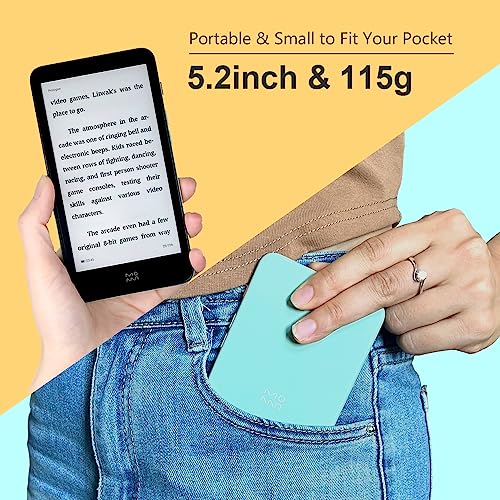 Moaan inkPalm 5 E-Reader (32G) - Mini Ebook Reader with 5.2” E-Ink Screen and Wi-Fi, Adjustable Brightness for Adults, Kids & Seniors (Grey)