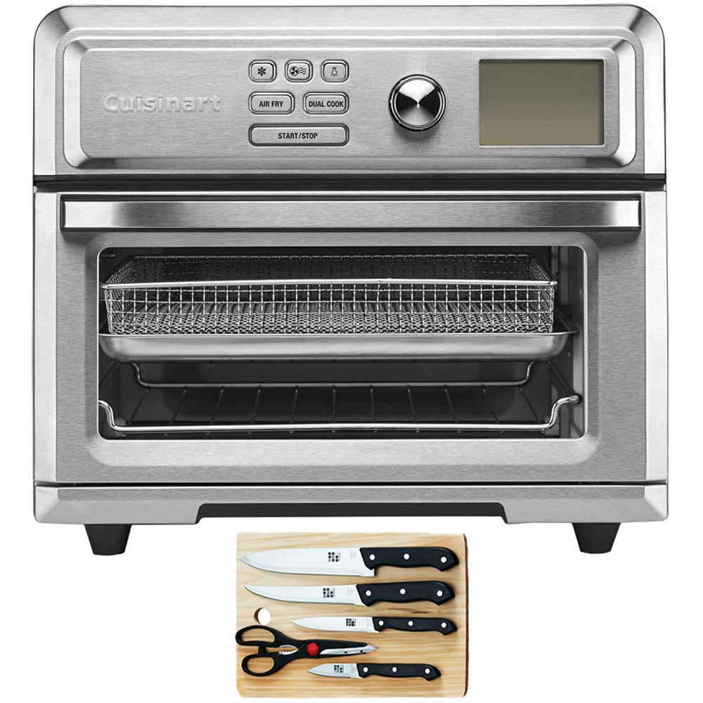 Cuisinart TOA-65 Digital AirFryer Toaster Oven with Intuitive Programming Options Bundle with Home Basics 5-Piece Knife Set with Cutting Board