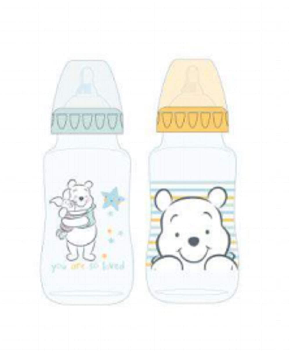 Disney Winnie The Pooh 11 OZ Bottles, 2 Pack, BPA Free, Baby Gift, FD51174