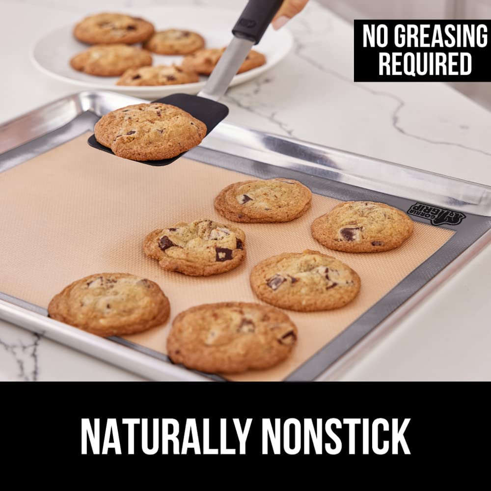 Gorilla Grip Cutting Board Set of 3 and Silicone Baking Mats, 2 Pack, Both in Gray Color, Cutting Boards are Reversible, Baking Mats are Quarter Sheet Size, 2 Item Bundle