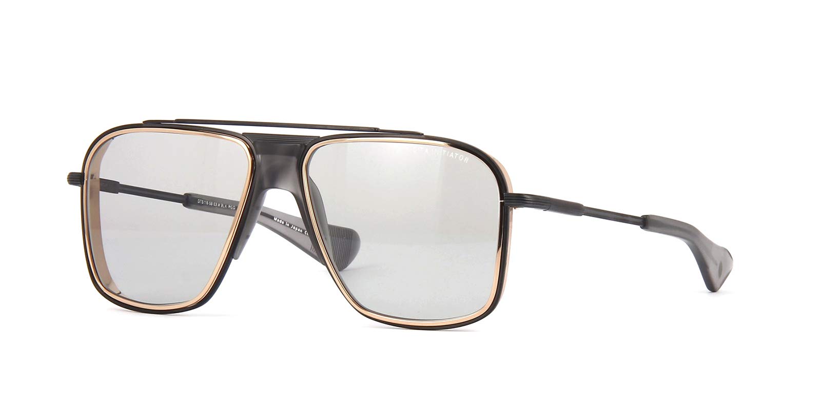 Dita INITIATOR DTS116-58-03 Sunglasses Black Iron - Rose Gold lens rims - Matte Crystal Grey w/Medium Grey - AR Lens 58mm