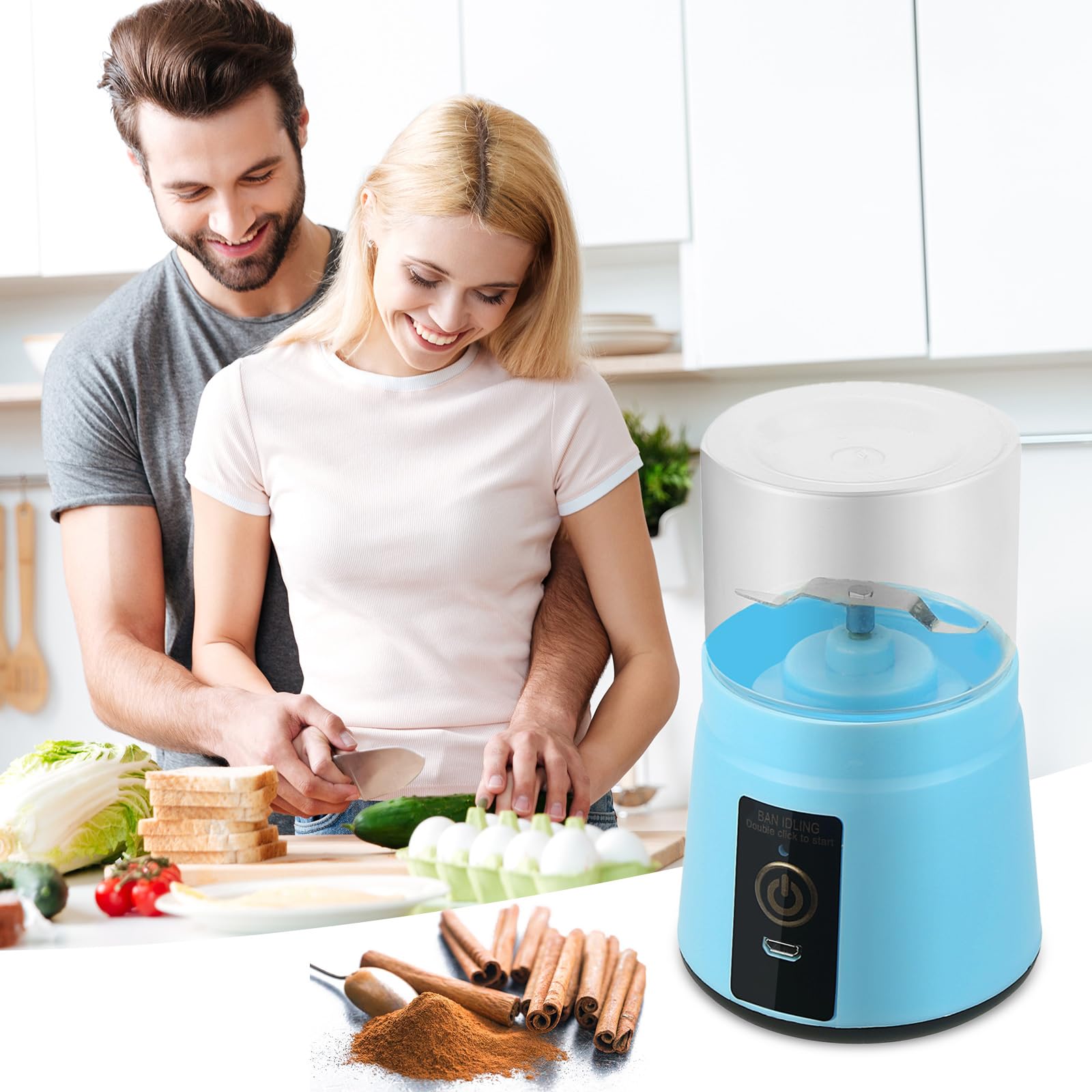 Electric Herb Grinder, Electric Spice Grinder, USB Portable Chopper Fine Grinder Kit for Flower Buds Dry Spices Herbs