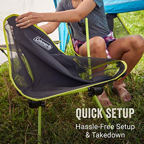 Coleman Mantis Space-Saving Outdoor Camp Furniture, Chair/Cot/Table More Storage Space Than Normal, Great for Camping, Tailgating, Backyard, & More, Carry Bag Included