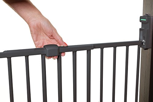 Dreambaby Broadway Extra-Wide Baby Safety GRO-Gate - with EZY Check Indicator Feature - Fits Openings 30-53 inches Wide - Charcoal - Model L2116