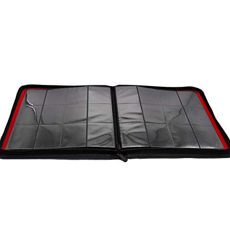 Dex Protection Zipper Card Padded Binder 12 | Stores 480 Gaming Cards | Includes 20 Side Loading Card Pages | 12 Card Page Format |Zipper Closure | Smooth Matte Padded Finish | Velvet Lined Interior