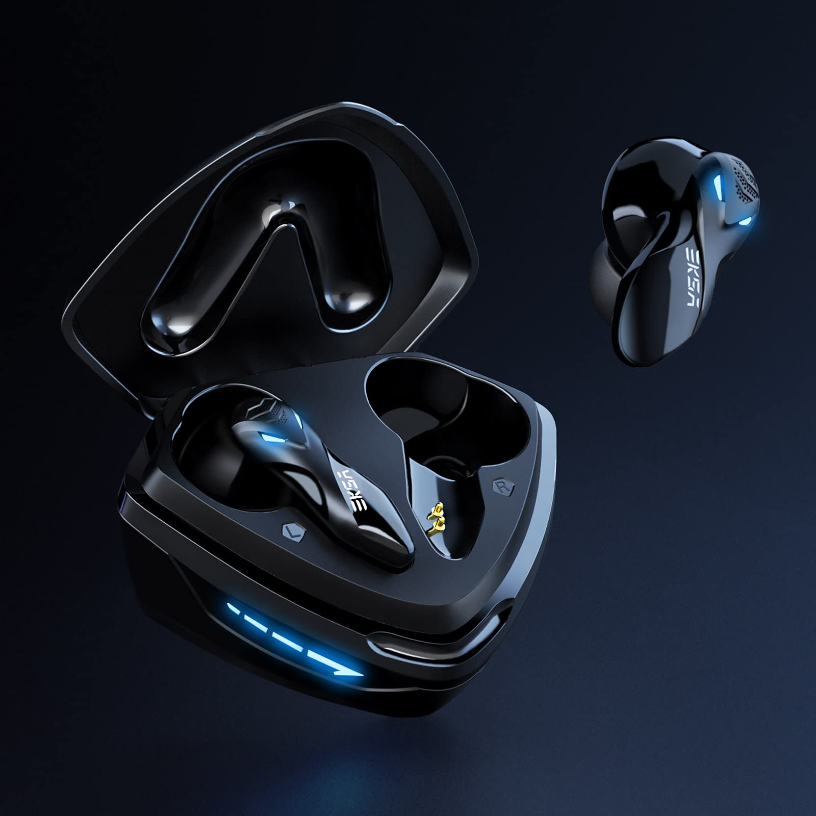 EKSA Wireless Gaming Earbuds, Bluetooth Headphones for Mobile Gaming, Switch, Music - 38ms Ultra Low Latency - 36 Hours Playtime - Game/Music Mode - Built in Mic - Noise Isolation