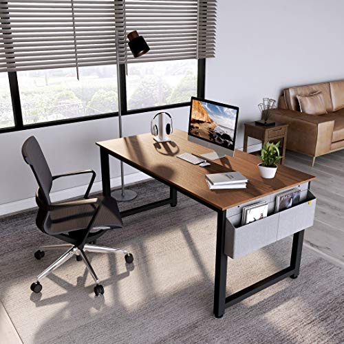 Cubiker Computer Desk 55" Modern Sturdy Office Desk Large Writing Study Table for Home Office with Extra Strong Legs, Espresso