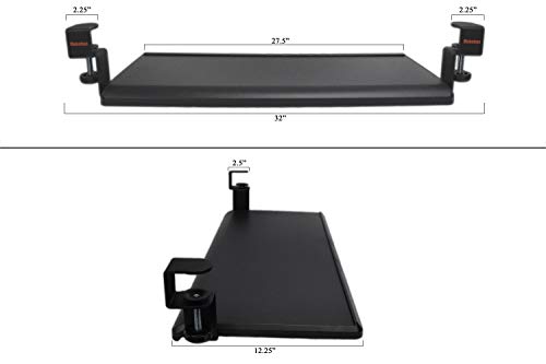 Mobotron Under-Desk Keyboard Clamp Tray Electronic Device Platform