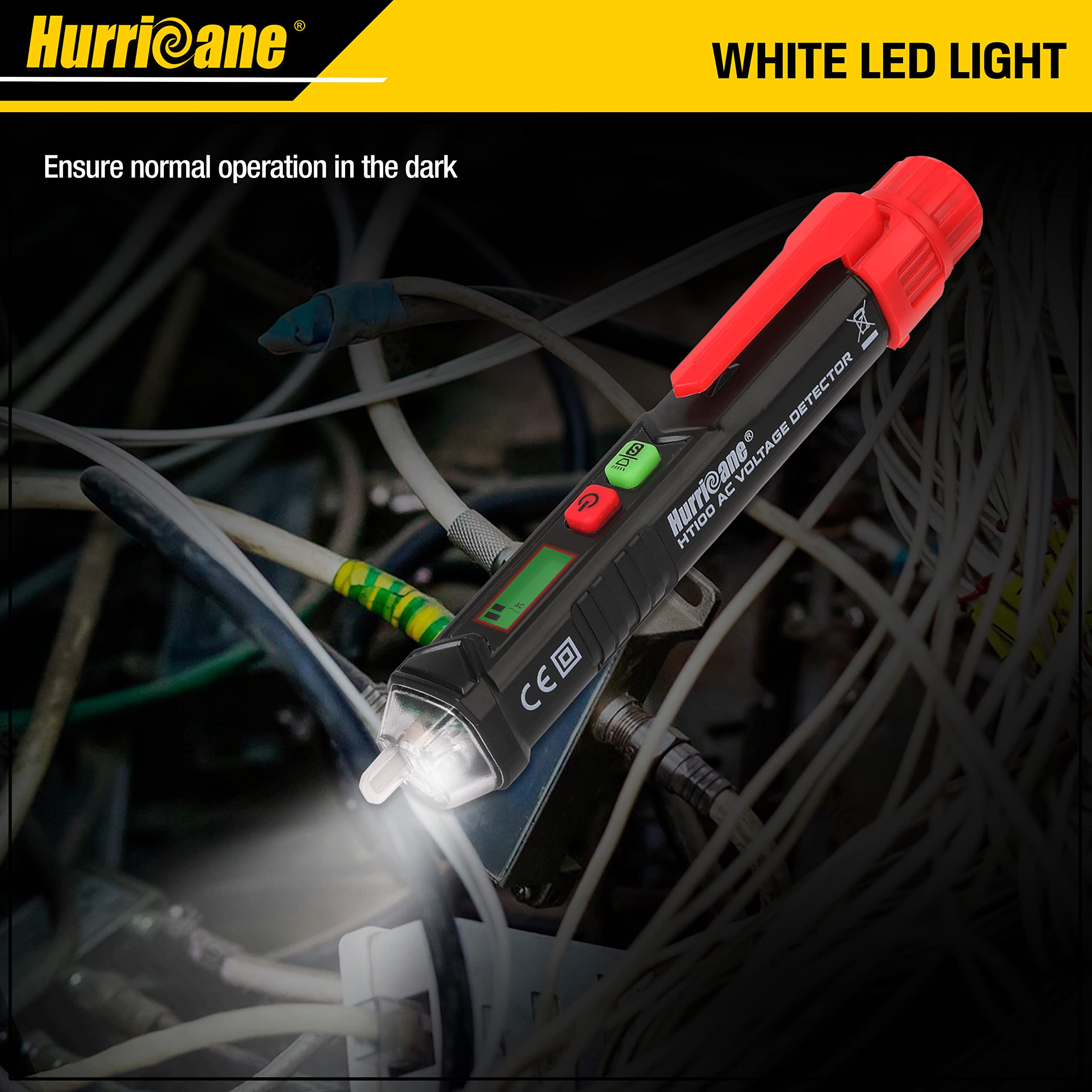 HURRICANE Non-Contact Voltage Tester and Receptacle Tester Kit, Electrical Socket Voltage Tester/12-1000V AC Voltage Detector Pen, and GFCI Outlet Tester/Receptacle Tester for Standard 3-Wire 120V