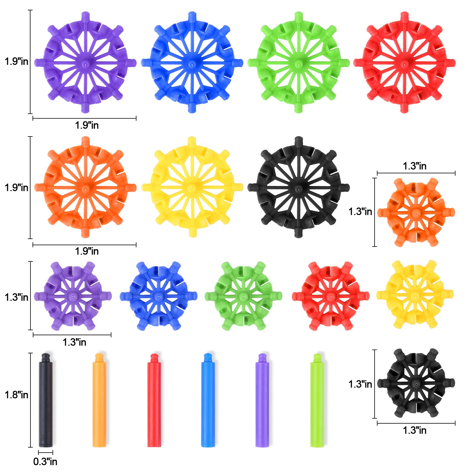 FASTSPOK STEM Building Blocks - 350Pcs Interlocking Plastic Disc Set - Kindergarten Educational Building Toys - Creative Snowflake Toys for Kids Ages 4-8 Boys&Girls