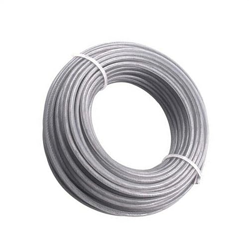 XiBany 15metre/roll 3mm Steel Wire Grass Trimmer Wire Rope Brushcutter Lawn Mower Accessories Trimmer Wire Cord Lines Brush Cutter