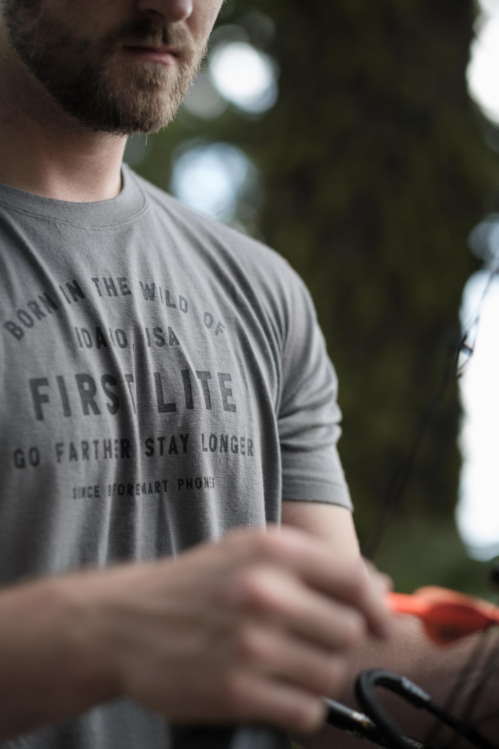 First Lite Men's Aerowool Tech Tee - Durable Merino Wool T-Shirt - Conifer (Bruin) - X-Large
