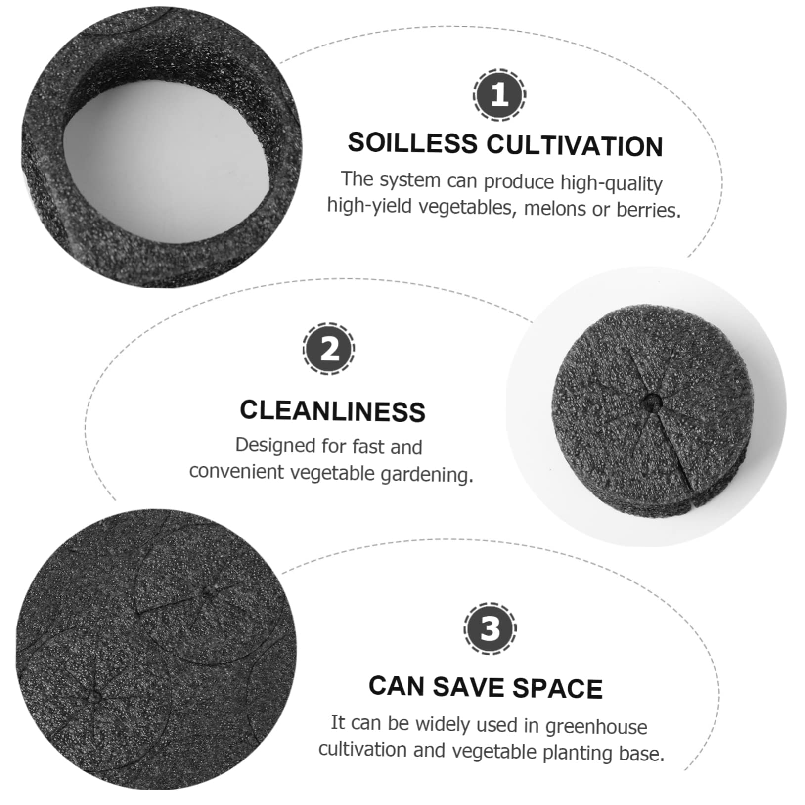 DECHOUS 150 Pcs Foam Colonization Sponge Germination Sponge Growing Sponge Hydroponic Sponges Plant Nursery Pot Nursery Pots Sponge Plant Germination Kits Hydroponics Accessories