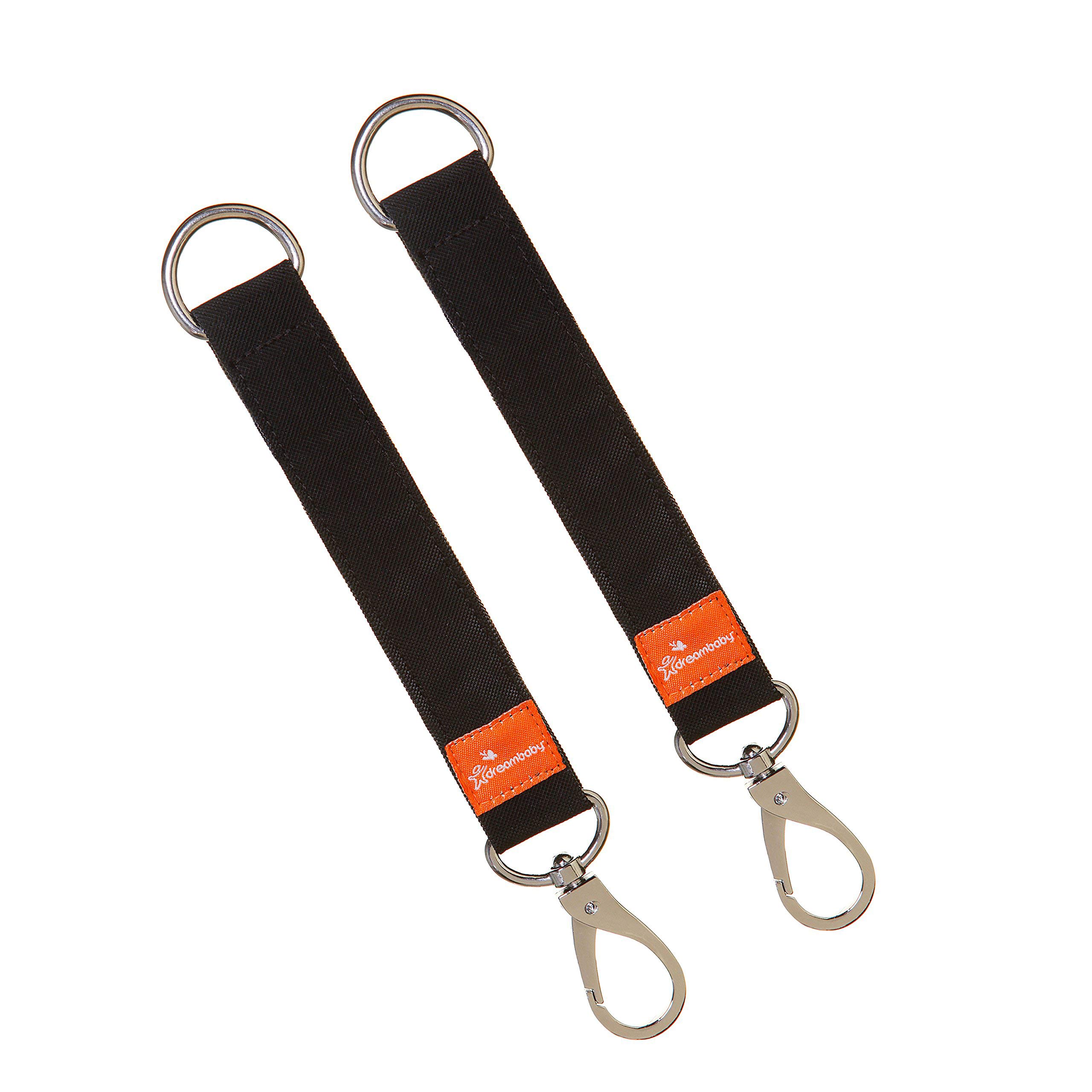 Dreambaby Strollerbuddy EZY-Loop Stroller Clips, Black, 2 Count