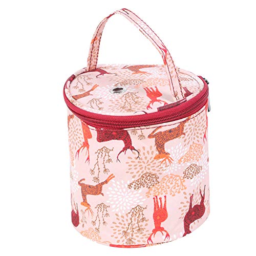 Zerodis Knitting Bag, Large Capacity Portable Knitting & Crochet Storage, Craft Organizer to Store Crocheting & Knitting Supplies, Sewing Tool Accessories Case(Small Drum)