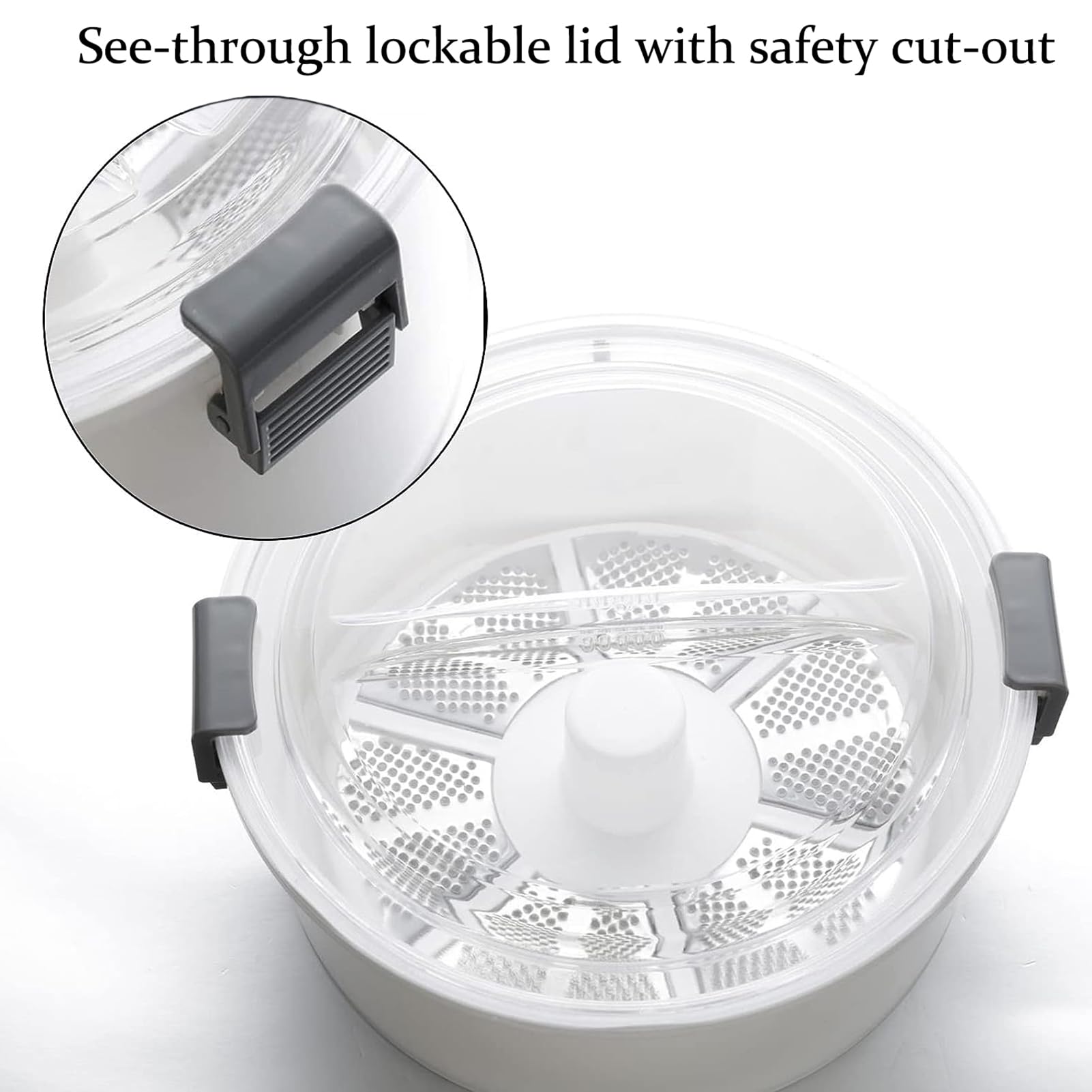 Electric Potato Peeler Automatic Rotating Peeling Potato Shaker with Rotary Safety Lock - Kitchen Peeling Tool (1KG Capacity < 180s)