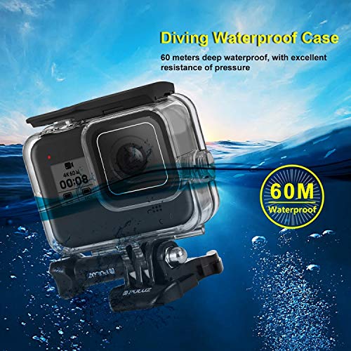 Electronics Mart Underwater Waterproof Camera Housing for GoPro HERO8 60M Depth Diving Case Protective Shell for Scuba Diving Snorkel for GoPro Hero 8